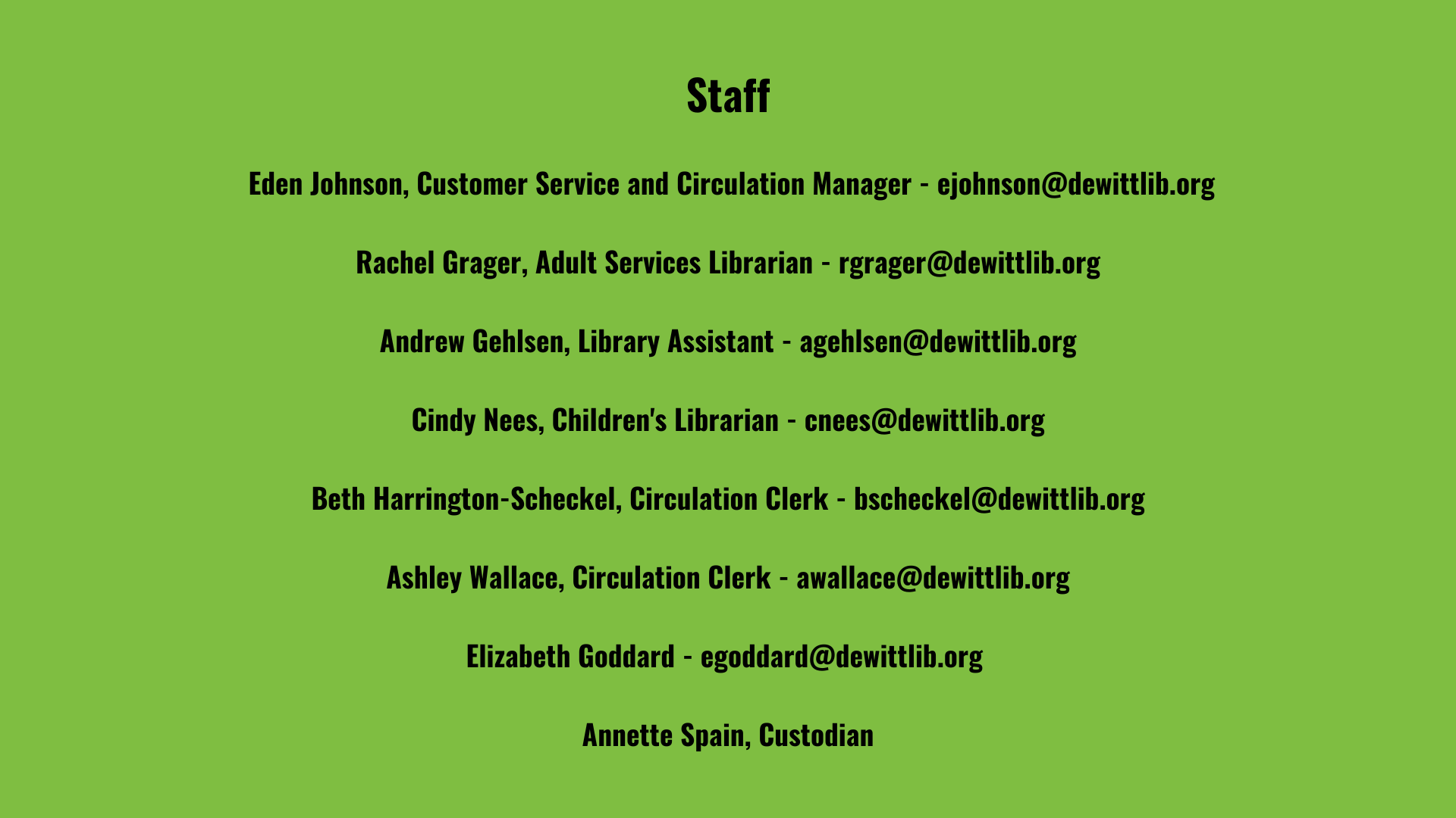 Library Director :: DeWitt Community Library
